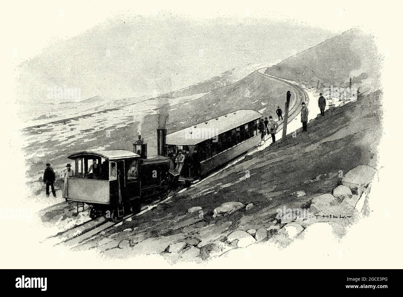 Abt rack system cog railway, Victorian 19th Century Stock Photo - Alamy
