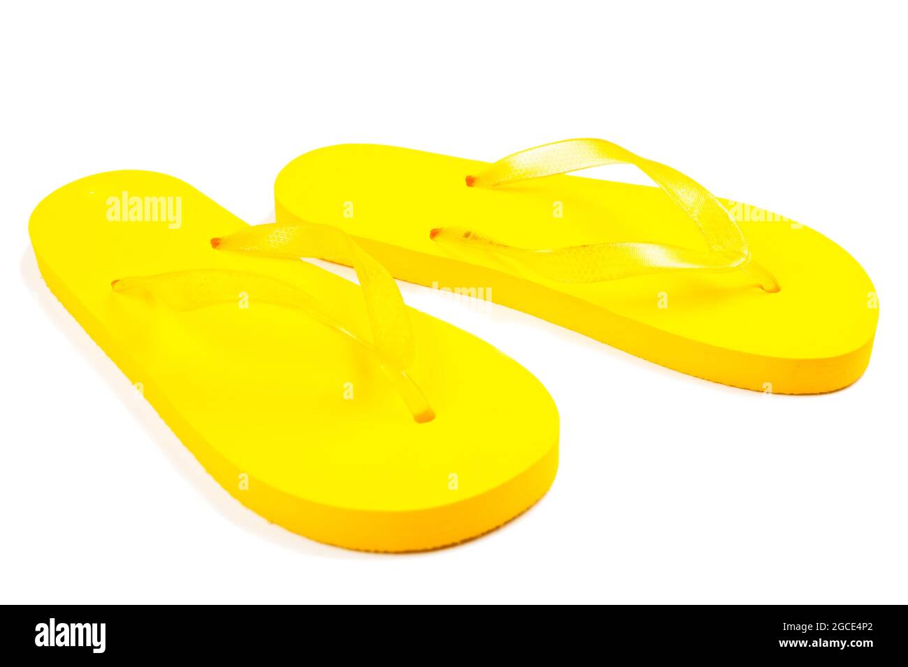 Yellow flip flops on white hi-res stock photography and images - Alamy