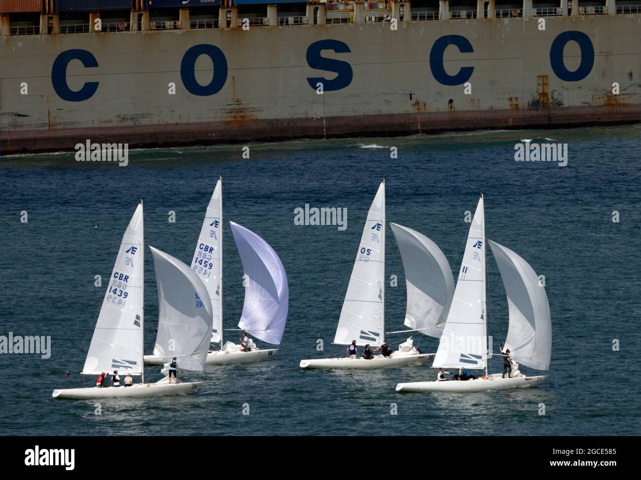 Sailing cowes week day one isle of wight hi-res stock photography and ...