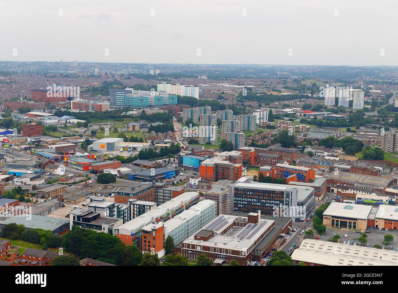 One of many views across Leeds City Centre from the top of Yorkshire's ...