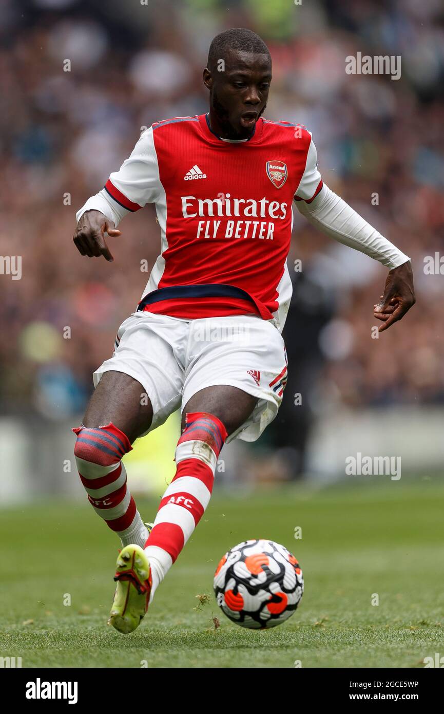 London, UK. 08th Aug, 2021. Nicolas Pepe of Arsenal during the Pre ...