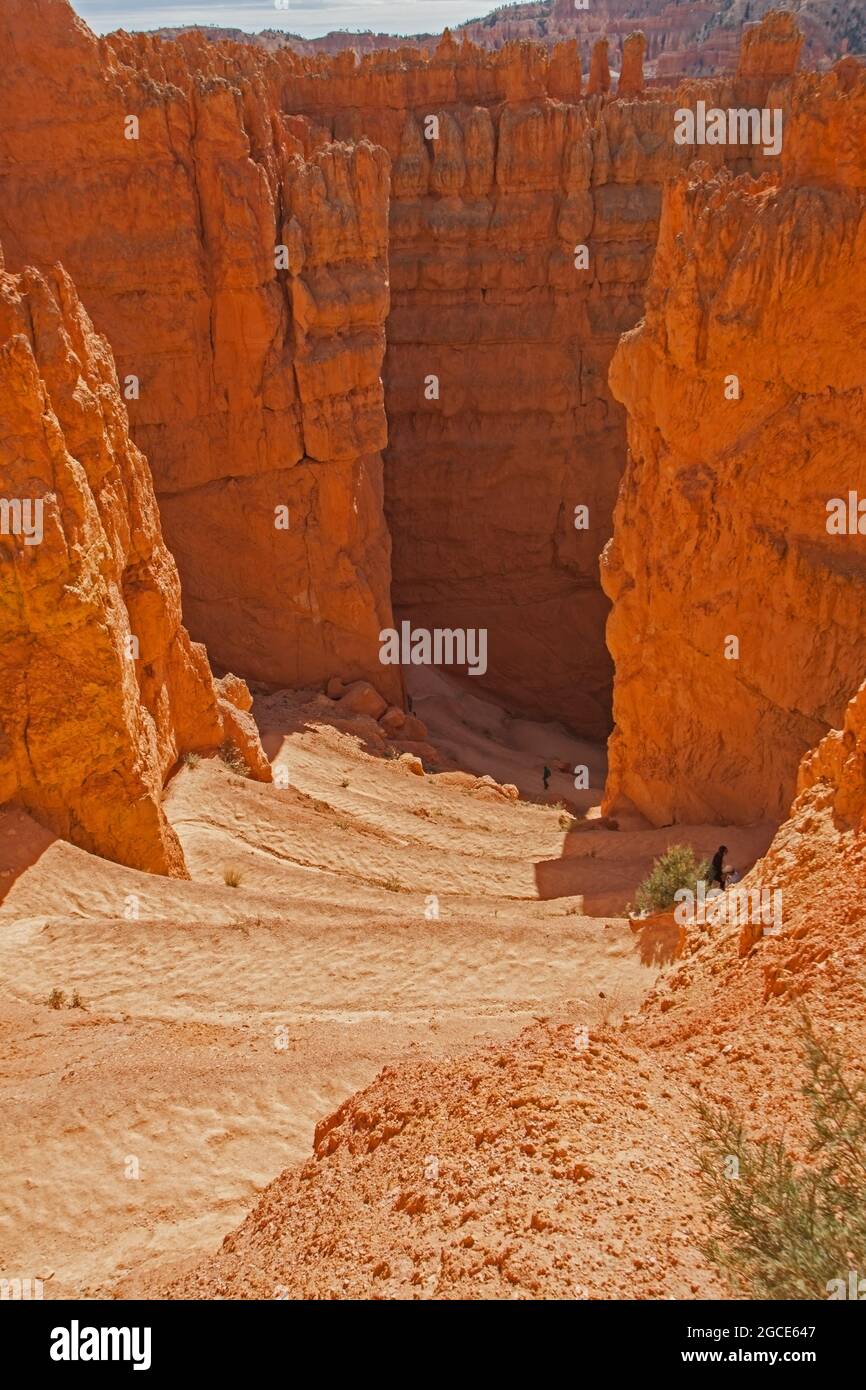 Hikers on the Switchbacks on the Navajo Trail 2482 Stock Photo - Alamy