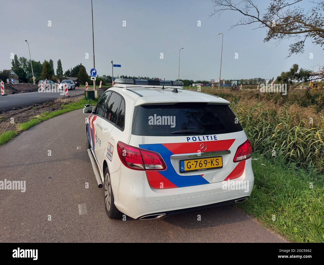 Vehicle of the Dutch Police force parked in Moordrecht at incident in ...