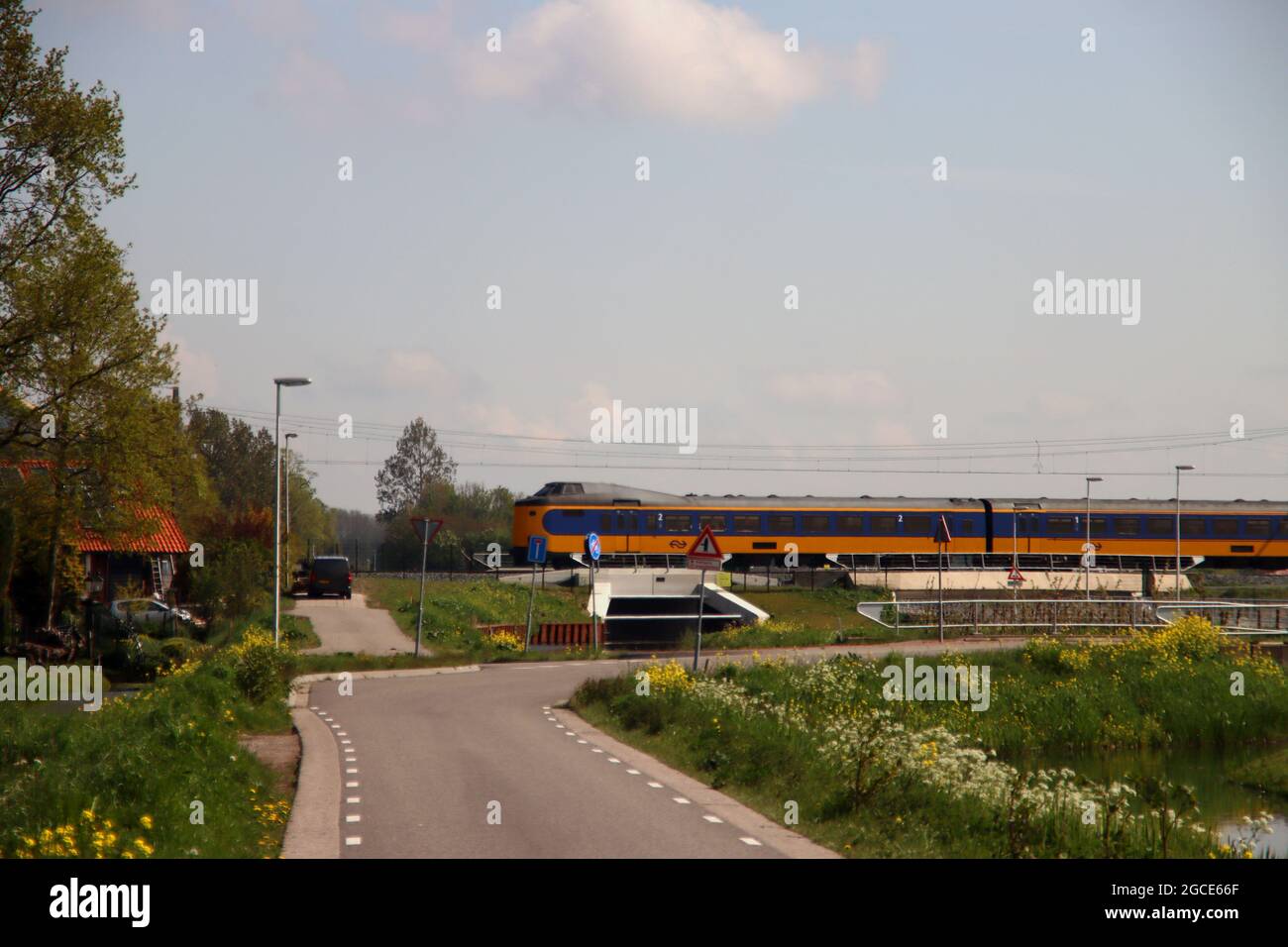 ICM koploper intercity train in the Zuidplaspolder in the Netherlands ...