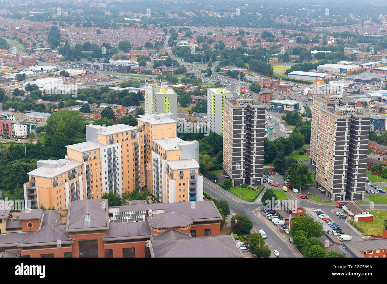 One of many views across Leeds City Centre from the top of Yorkshire's ...