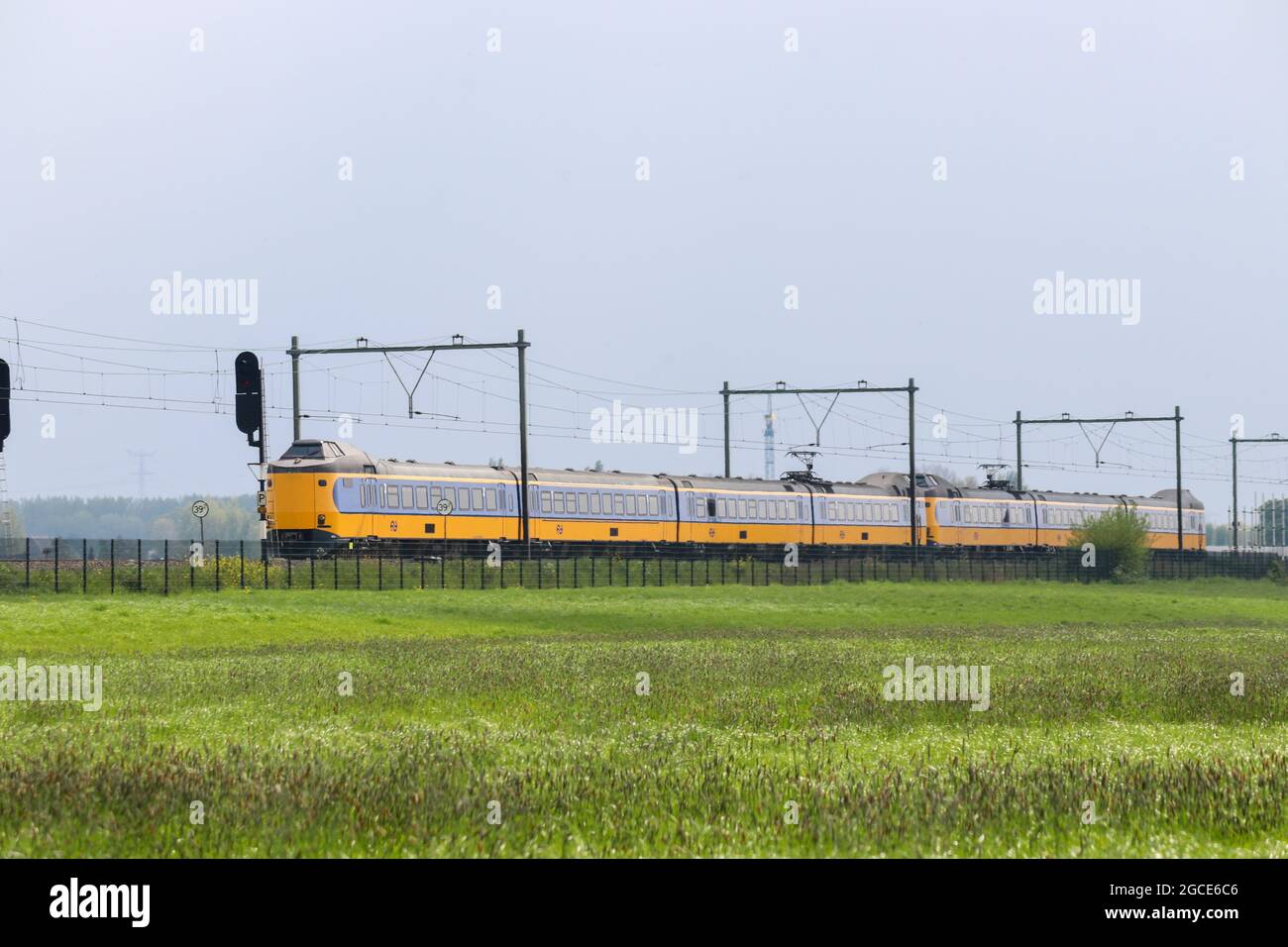 ICM koploper intercity train between Rotterdam and Gouda in the ...