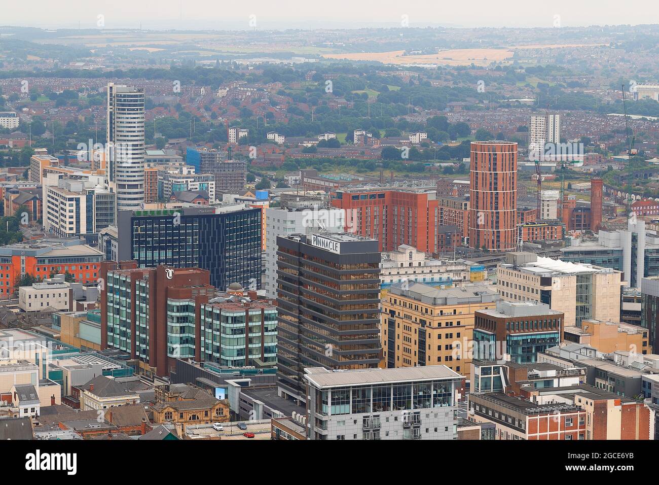 One of many views across Leeds City Centre from the top of Yorkshire's ...