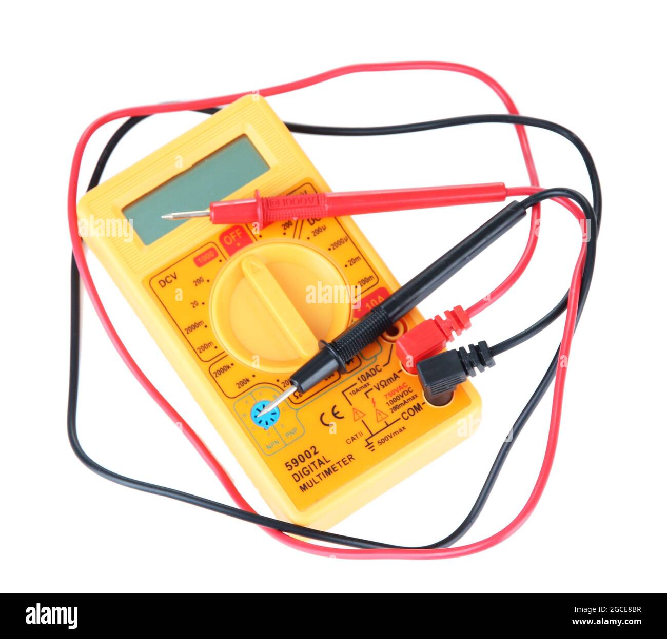 Multimeter isolated on white Stock Photo - Alamy