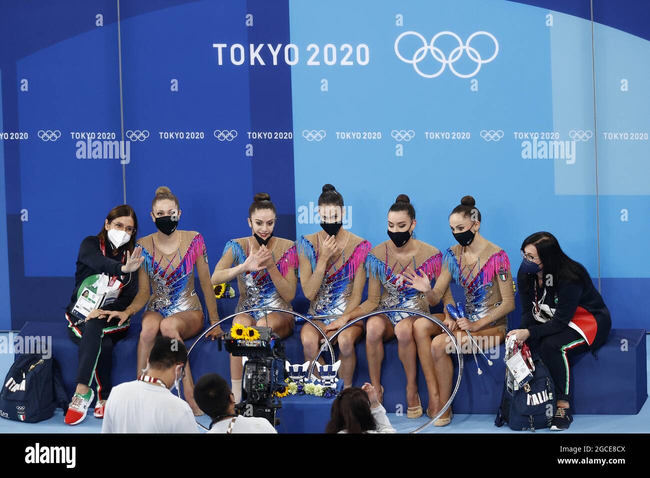 Italy Team during the Olympic Games Tokyo 2020, Rhythmic Gymnastics ...