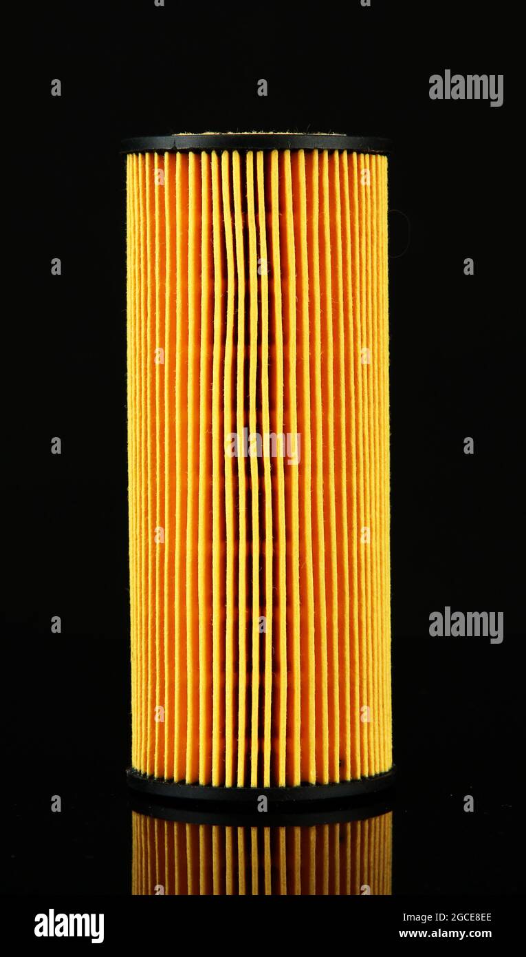 Filter of oil on black background Stock Photo - Alamy