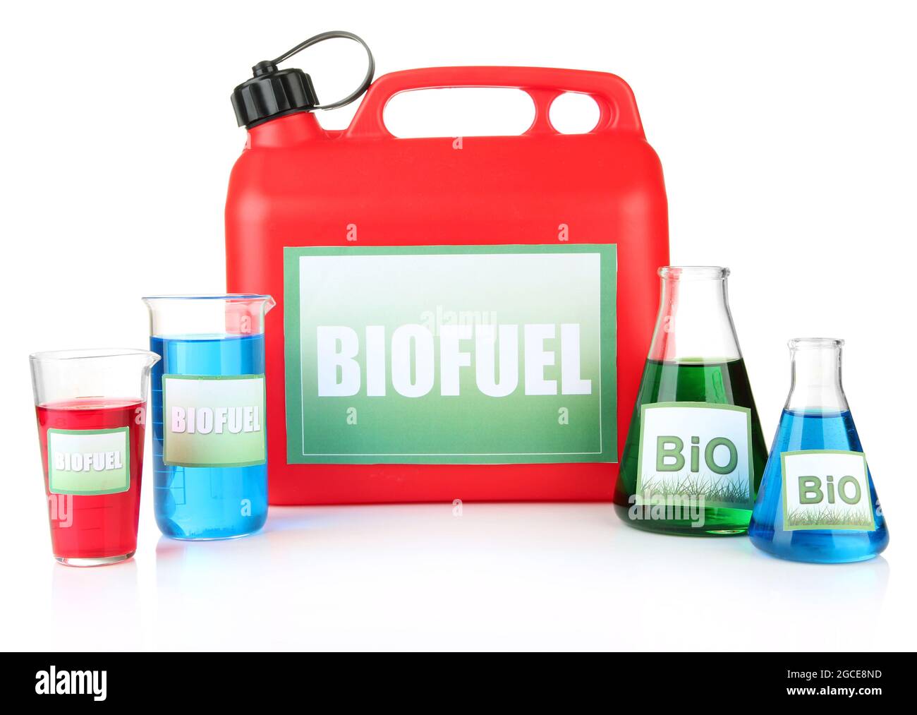 Bio fuels in canister and vials isolated on white Stock Photo - Alamy