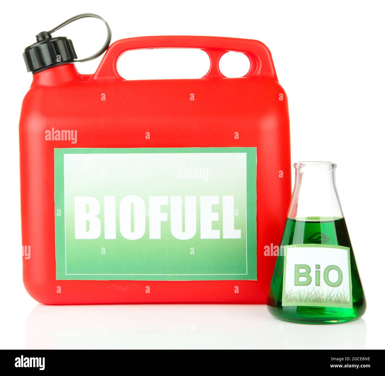 Bio fuels in canister and vial isolated on white Stock Photo - Alamy