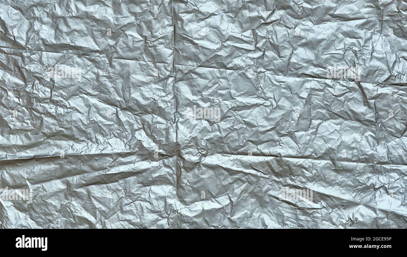 Crumpled Plastic Bag Texture, Gray Creased Plastic Sheet, Abstract ...