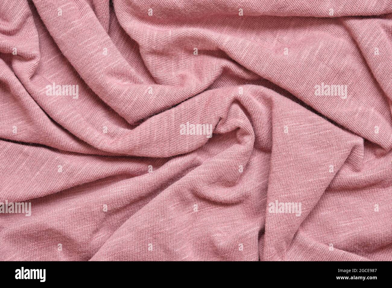 Pink Fabric Texture, Crumpled Cloth Background Stock Photo - Alamy