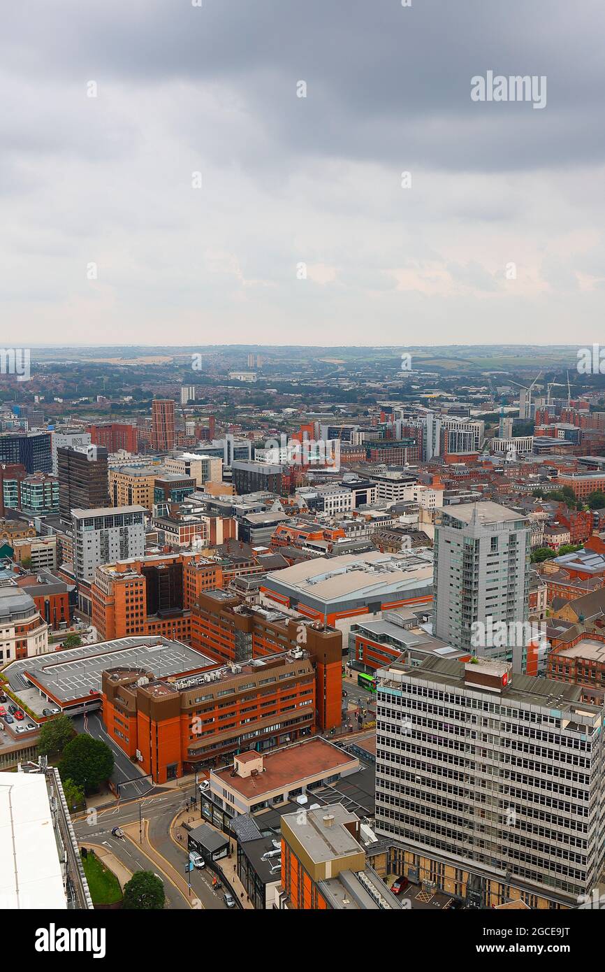 One of many views across Leeds City Centre from the top of Yorkshire's ...