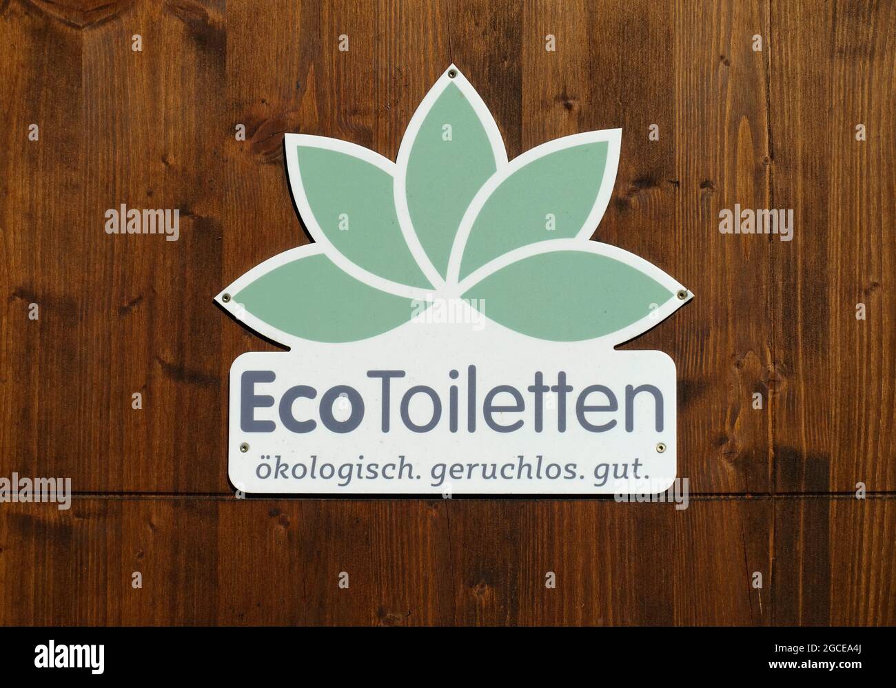 Sign, Eco toilets, Berlin, Germany Stock Photo - Alamy