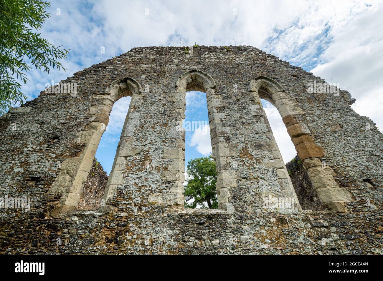 Waverley Abbey, Surrey, UK, the ruins of the first Cistercian monastery ...