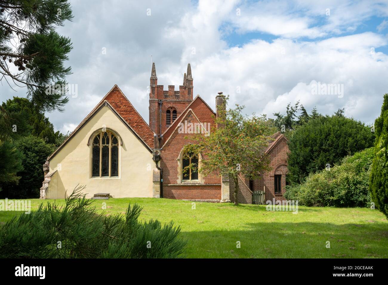 St Mary's Church in Eversley, a Hampshire village, England, UK Stock ...