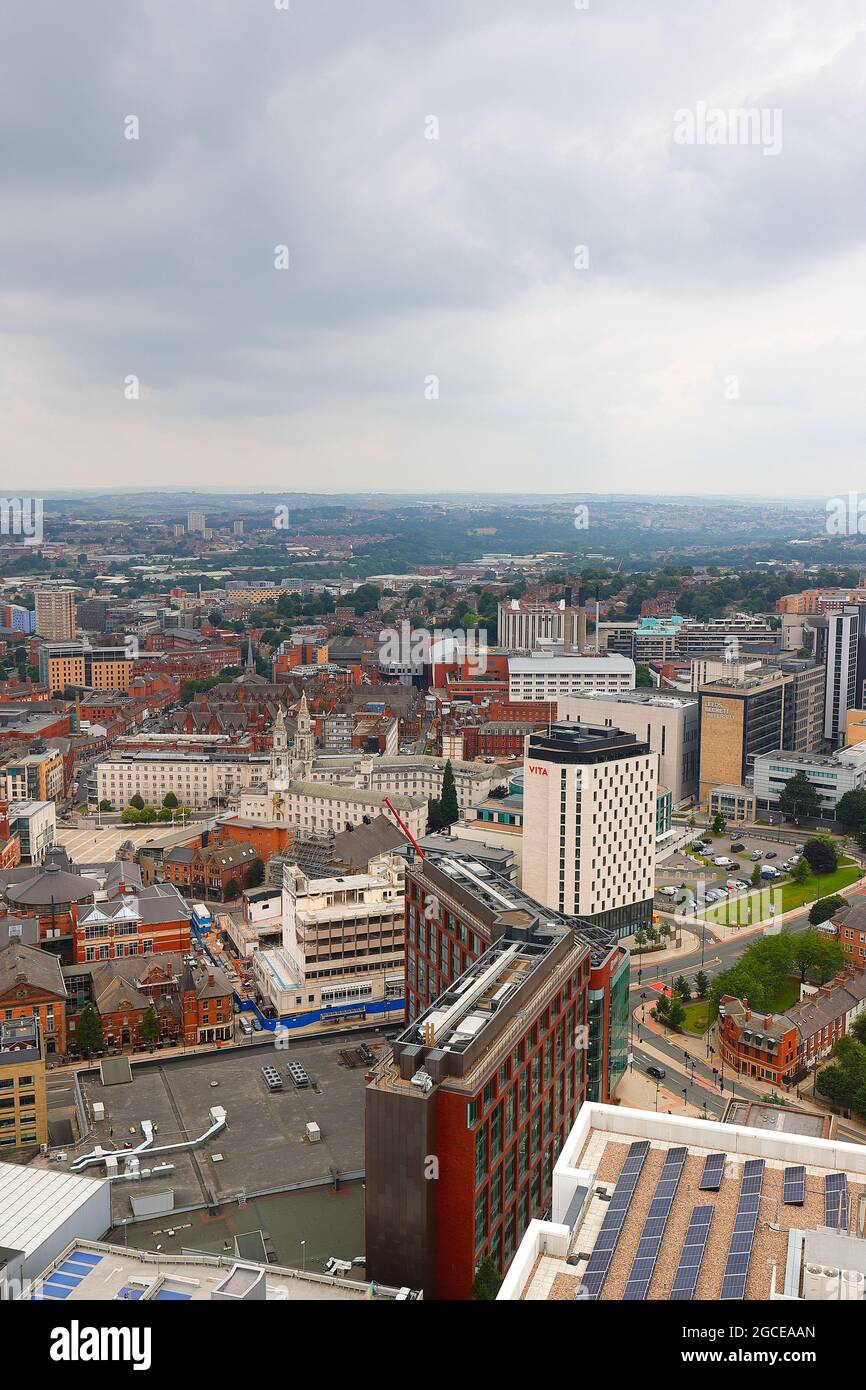 One of many views across Leeds City Centre from the top of Yorkshire's ...