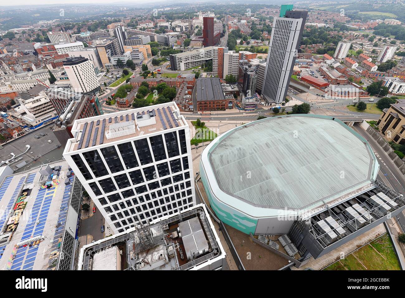 One of many views across Leeds City Centre from the top of Yorkshire's ...