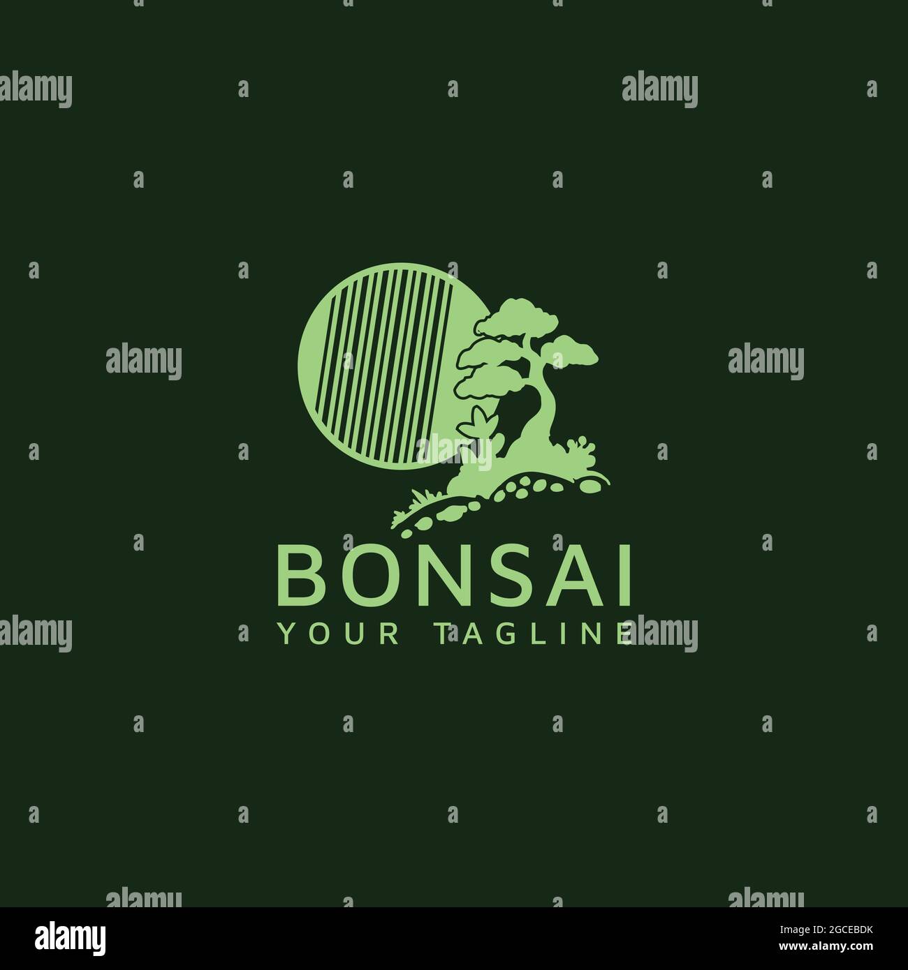 Small oriental garden Stock Vector Images - Alamy