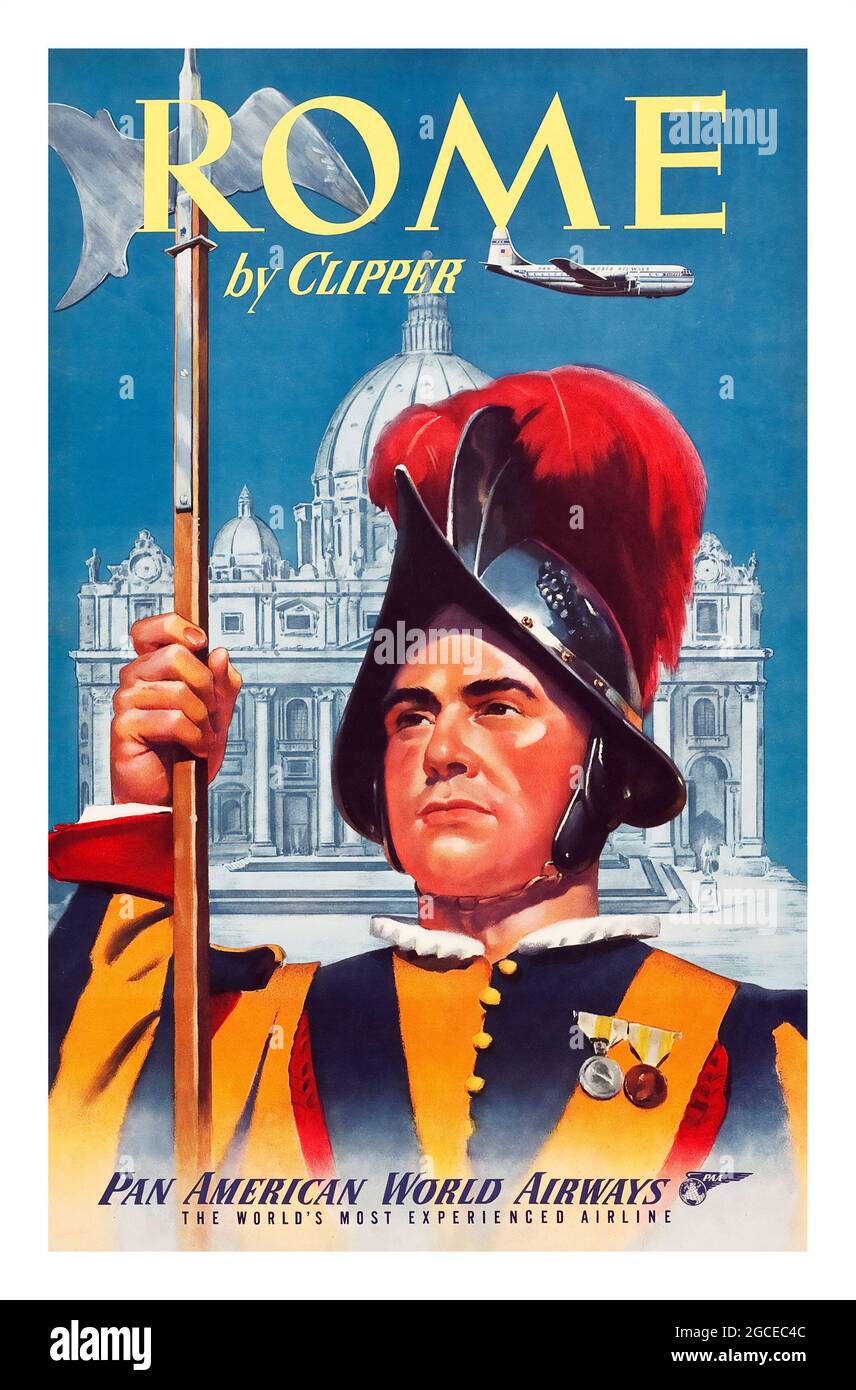 Retro airline advertisement hi-res stock photography and images - Alamy