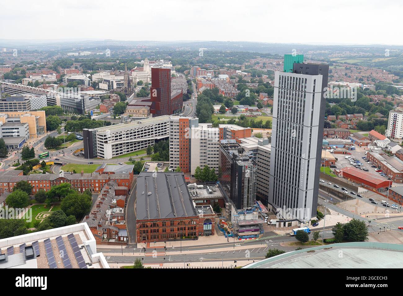 One of many views across Leeds City Centre from the top of Yorkshire's ...