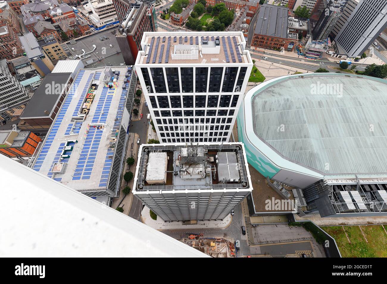 One of many views across Leeds City Centre from the top of Yorkshire's ...