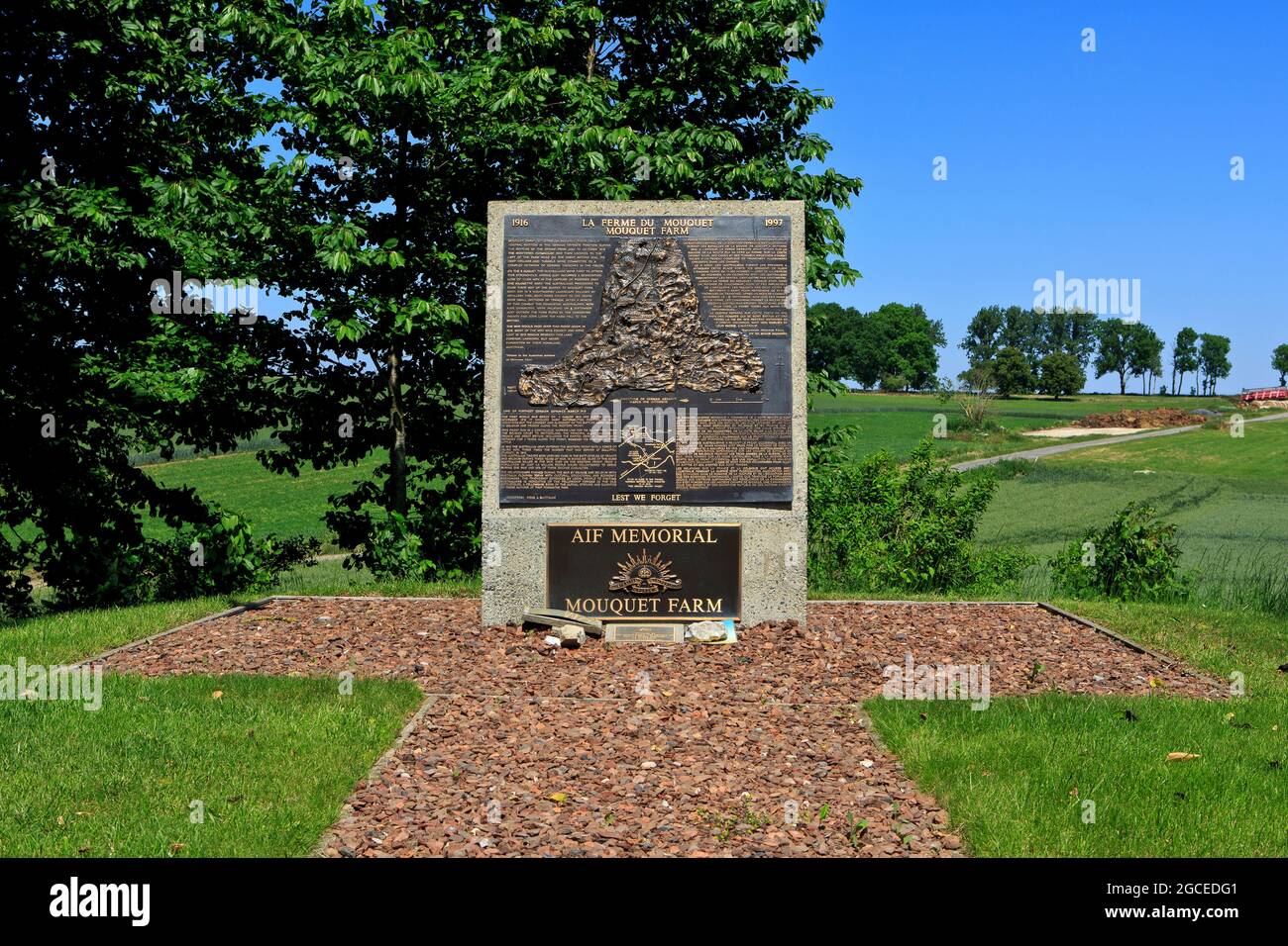 WWI Battle of Mouquet Farm Memorial (23 July - 26 September 1916) in ...