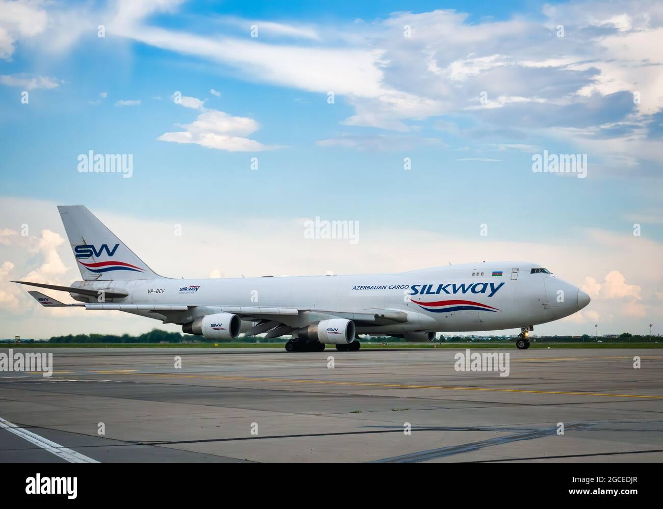 Bucharest, Romania - 06.20.2021: Silk Way West Airlines Boeing 747-4H6 ...