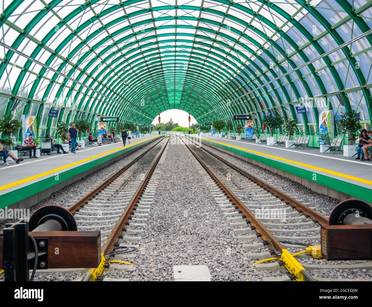 Bucharest, Romania - 06.20.2021: CFR train station at Henry Coanda ...