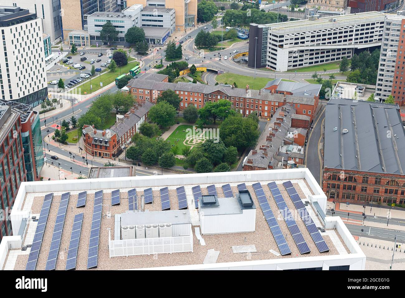 One of many views across Leeds City Centre from the top of Yorkshire's ...