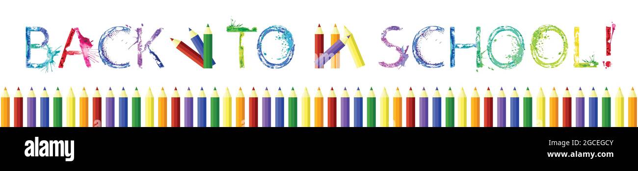 Back to school horizontal banner Stock Vector Image & Art - Alamy