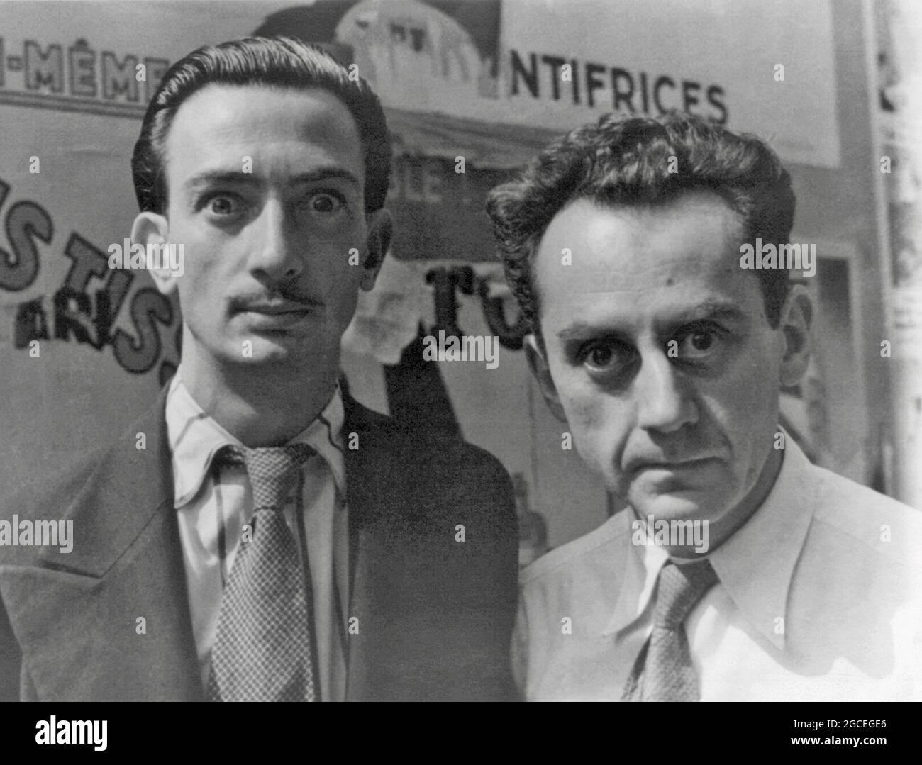 Carl Van Vechten portrait of Man Ray and Salvador Dali, Paris Stock ...