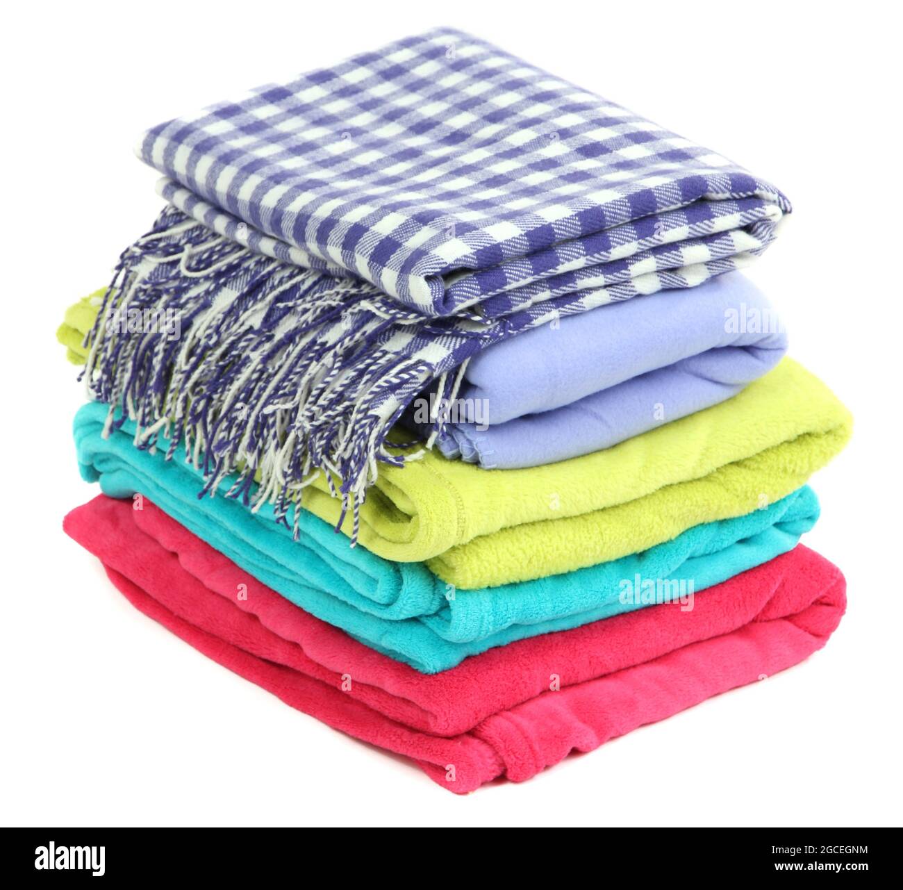 Colorful plaids isolated on white Stock Photo - Alamy