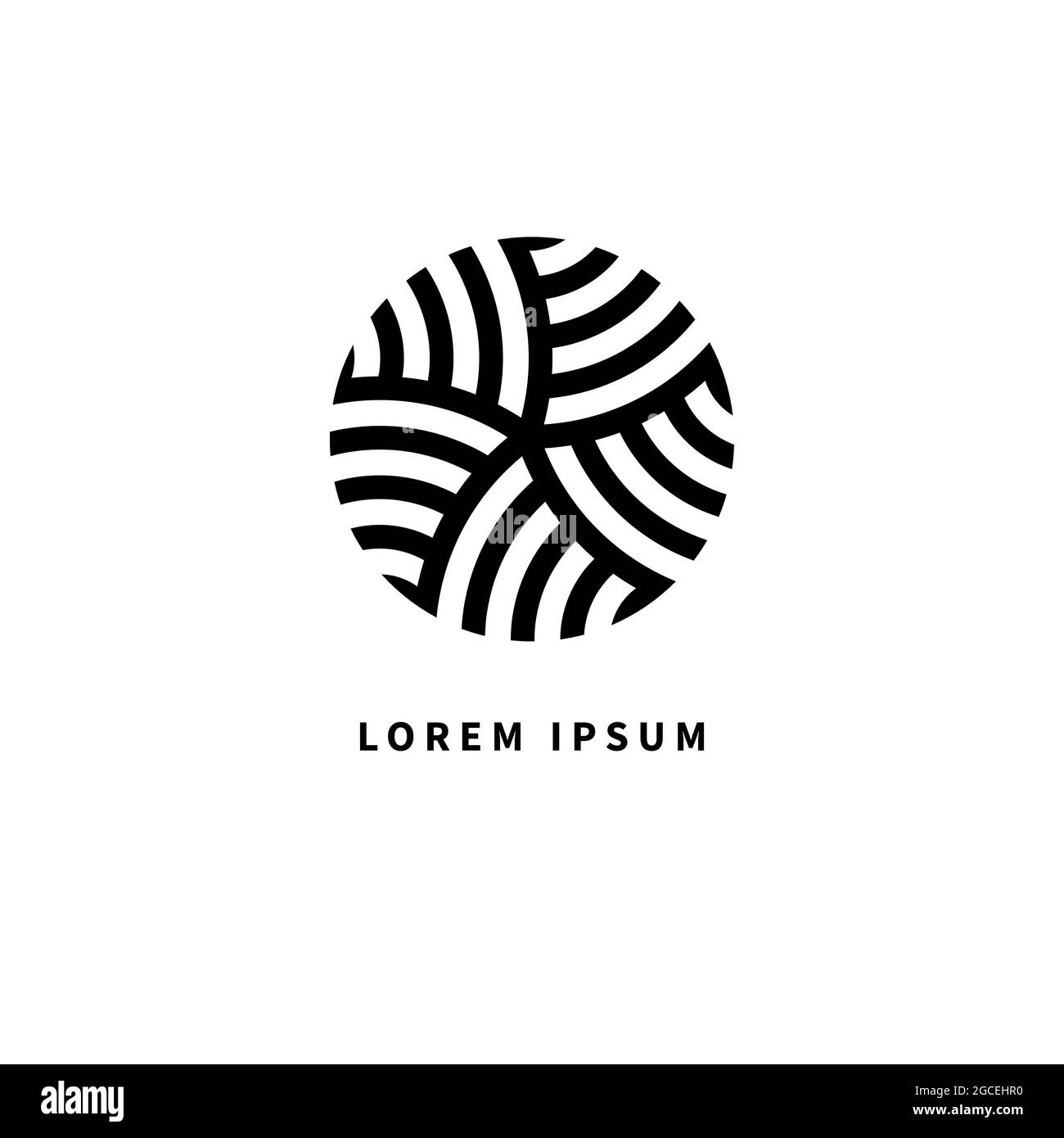 Networking logo from circles. Abstract geometric business minimal icon ...