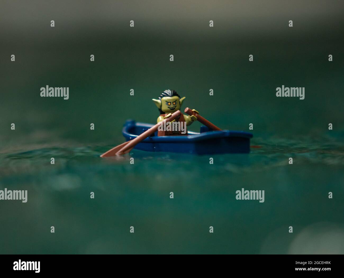 Lego hobbit minifigure orc on the boat Stock Photo - Alamy