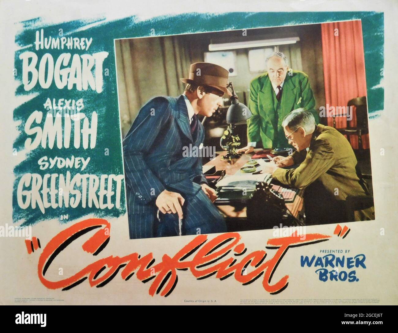 HUMPHREY BOGART and SYDNEY GREENSTREET in CONFLICT 1945 director CURTIS ...