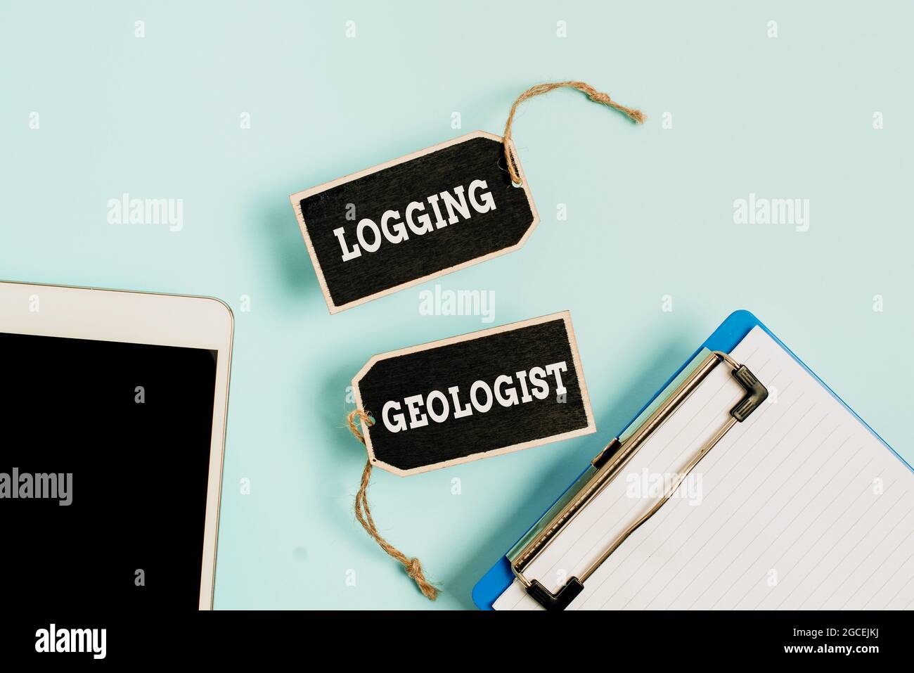 Conceptual caption Logging Geologist. Word Written on Layout and ...