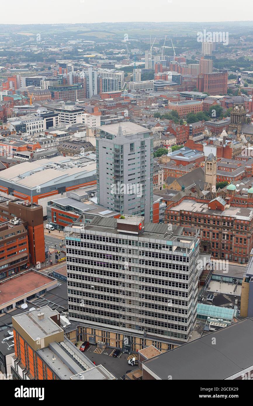 One of many views across Leeds City Centre from the top of Yorkshire's ...