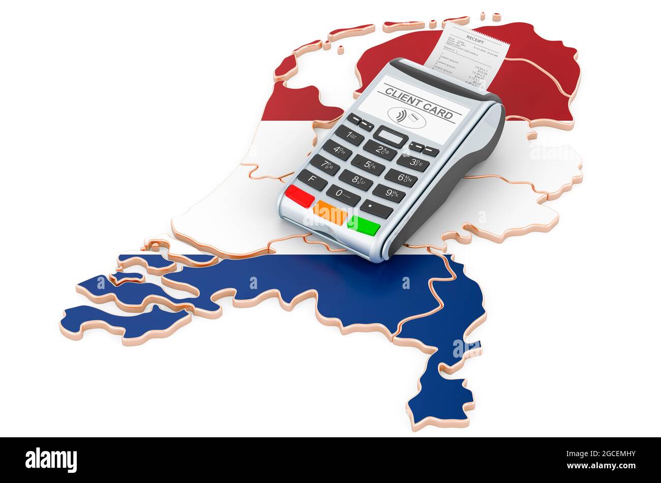 The Netherlands map with POS terminal. Cashless payments in the ...