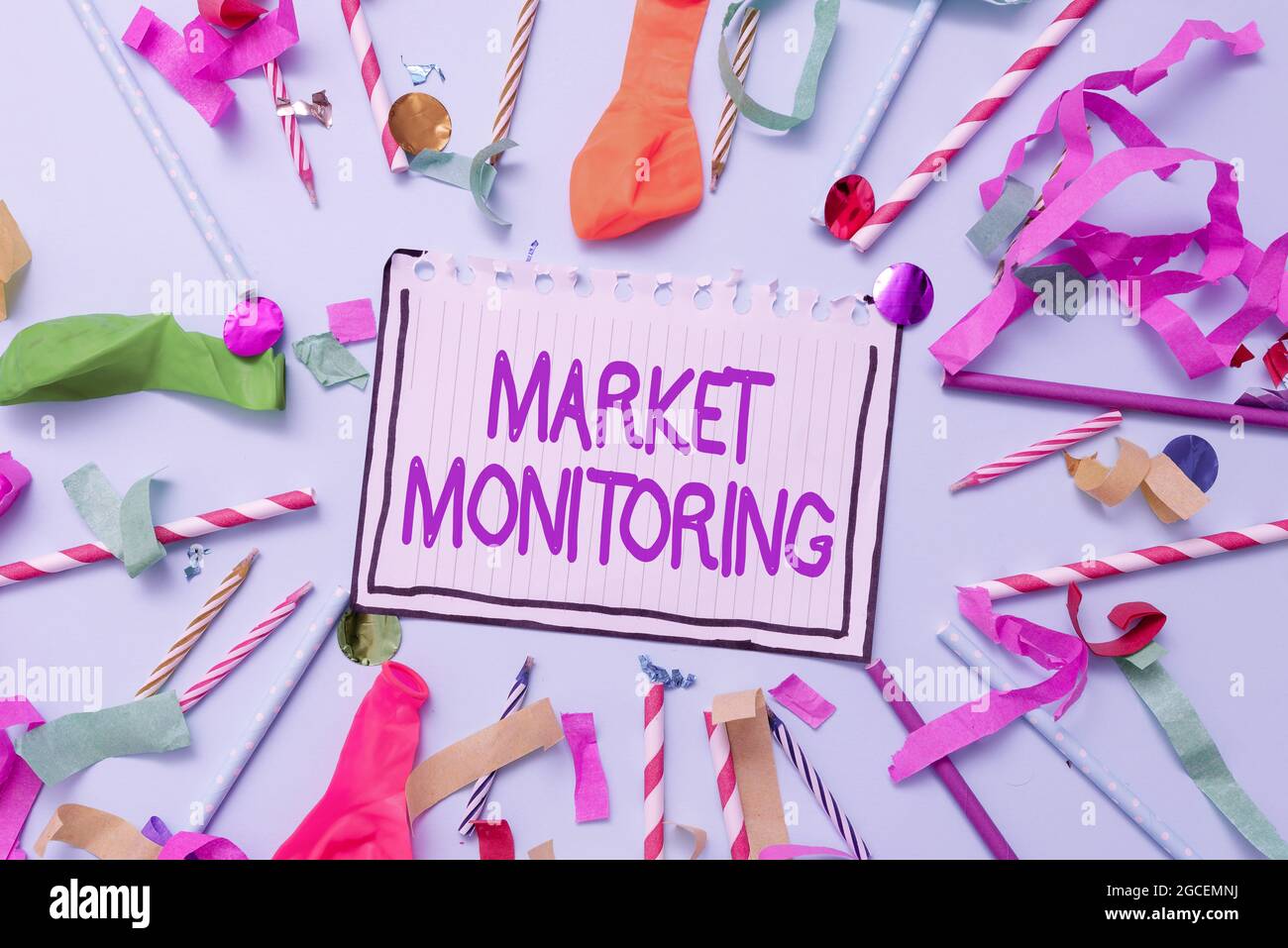 Sign displaying Market Monitoring. Business approach supervising ...