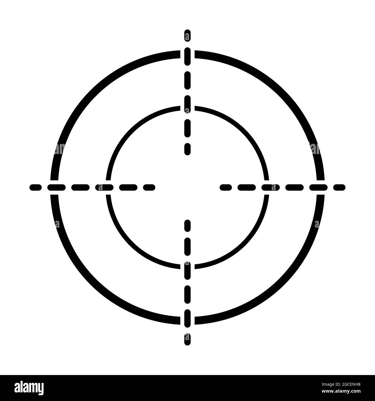 Sight gun vector icon. Modern target illustration of crosshair symbol ...