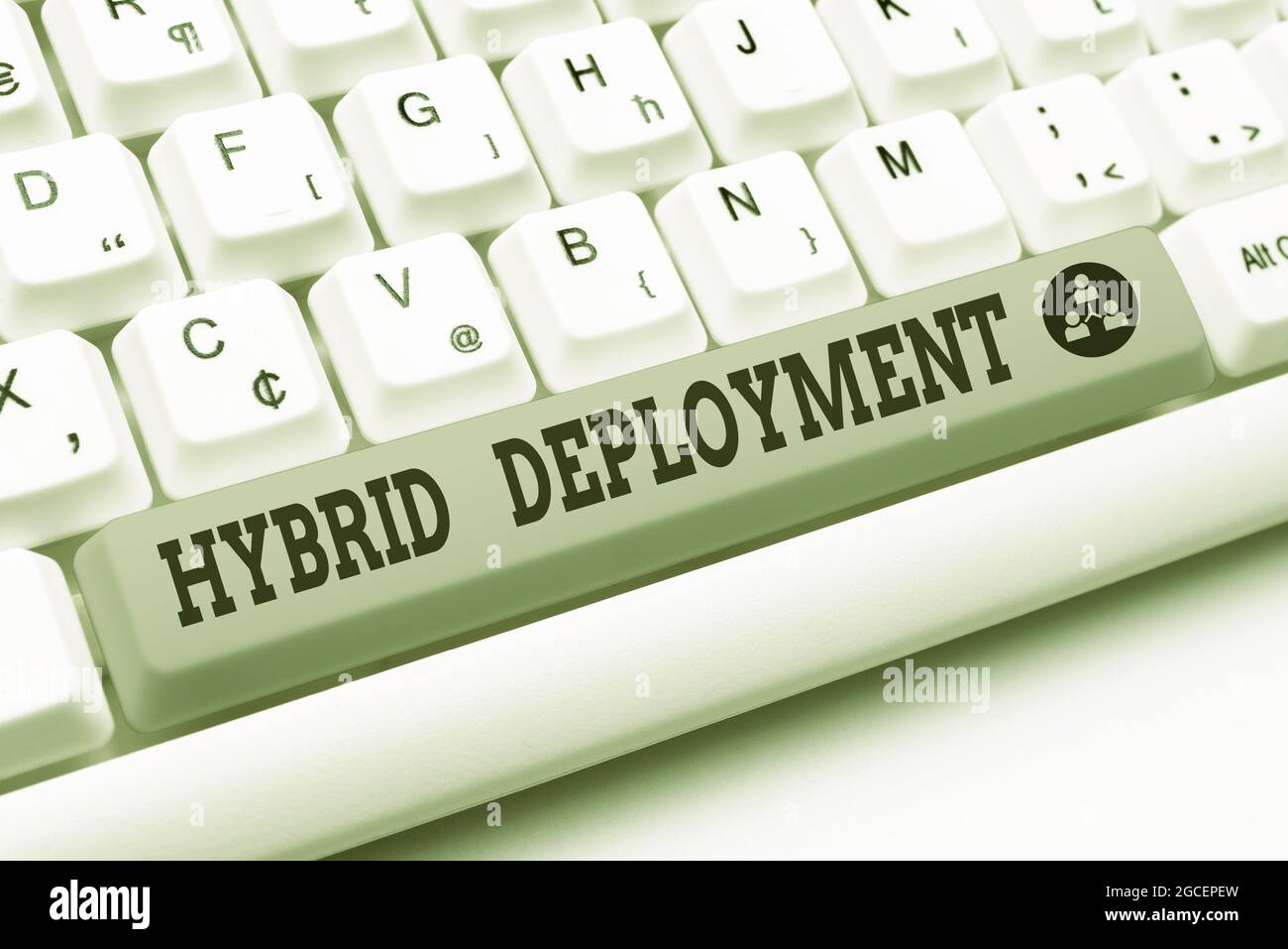 Writing displaying text Hybrid Deployment. Business concept a ...