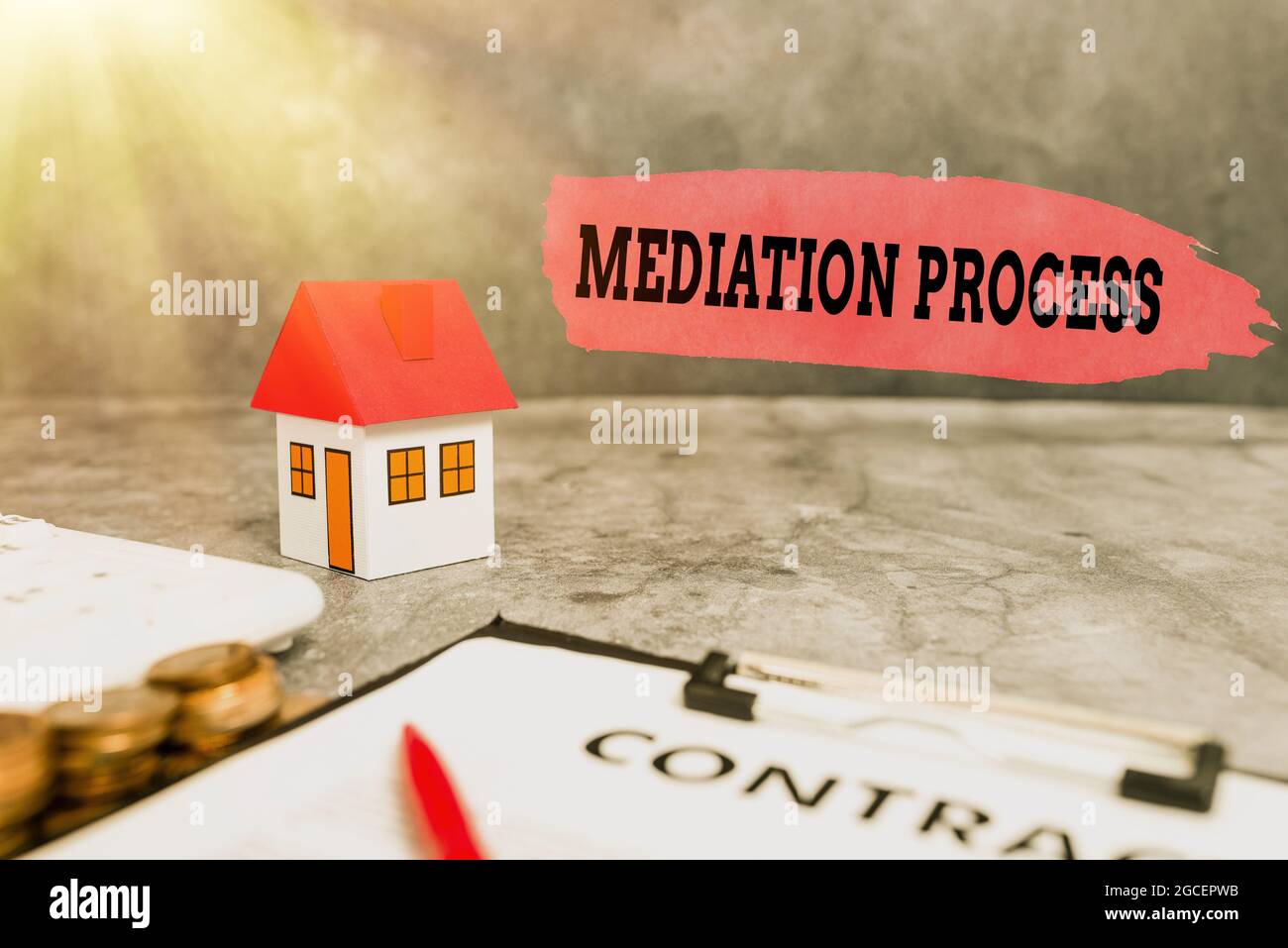 Inspiration showing sign Mediation Process. Business idea informal and ...