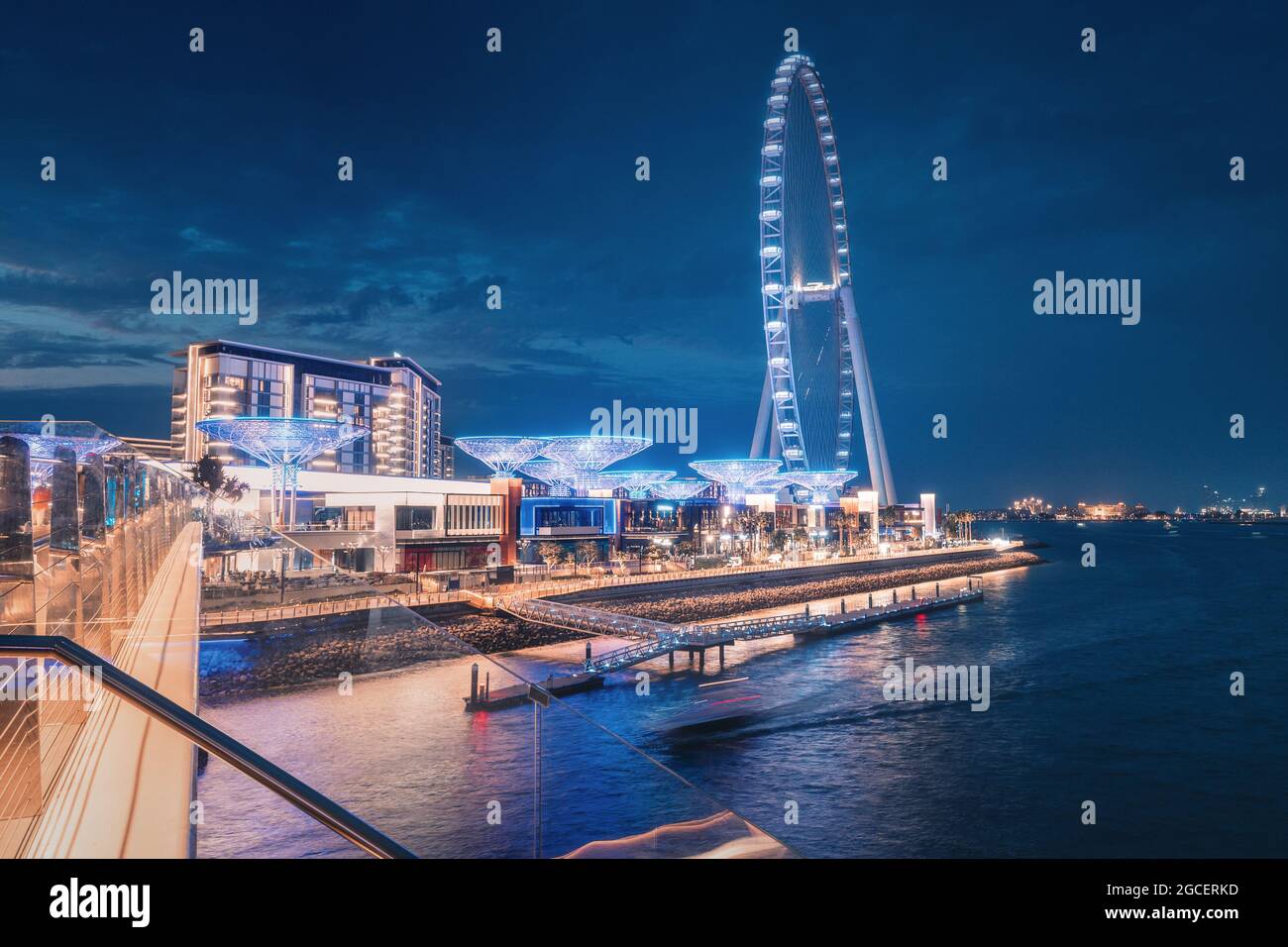 Blue Water Bridge Night View