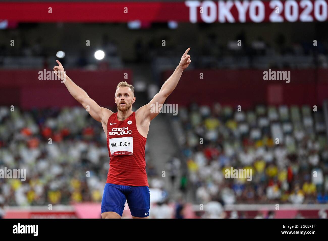 Czech Jakub Vadlejch competes in men's javelin throw final at the 2020 ...