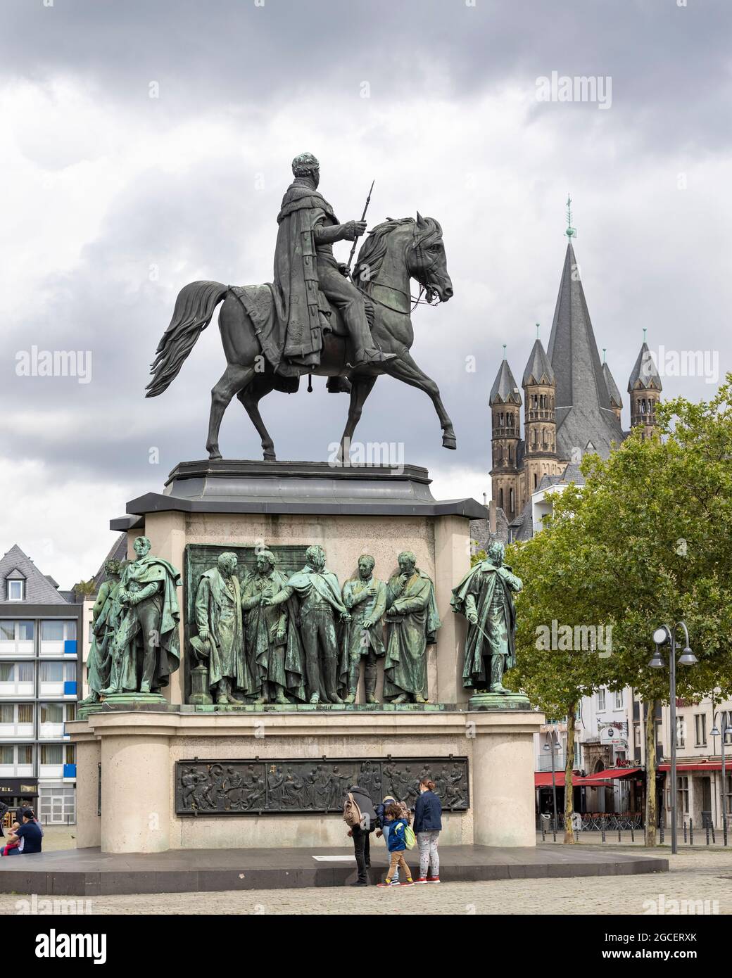 Equestrian statue of German King Friedrich Wilhelm III is standing on ...