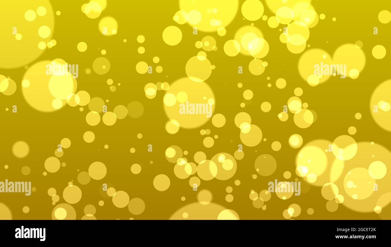 abstract bokeh background, yellow particles illustration Stock Photo ...