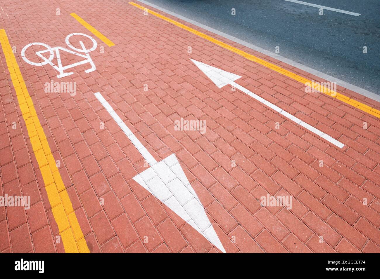 Car park cycle track hi-res stock photography and images - Alamy